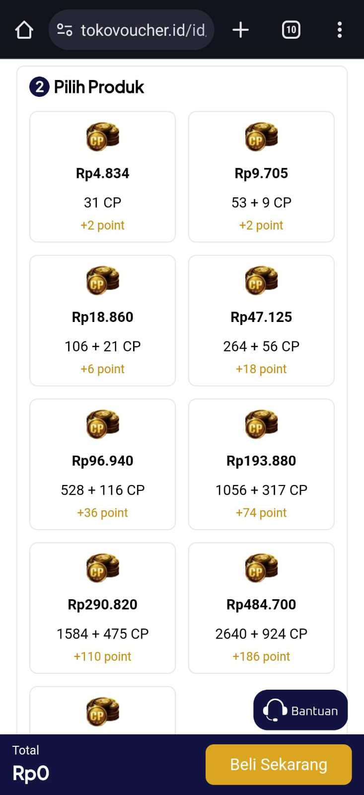 5. Pilih metode pembayaran